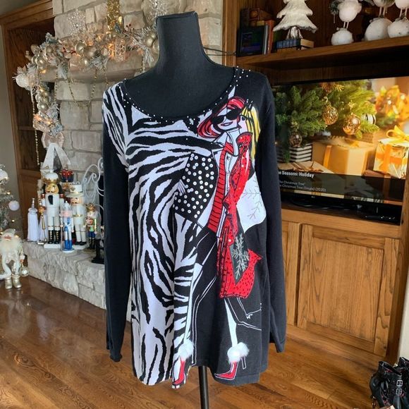 Jack B Quick | Sweaters | Jack B Quick Holiday Sweater Zebra Print ...